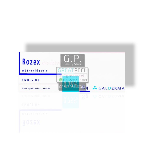 Rozex emulsion buy online, price, metronidazole 0.75%, worldwide ...